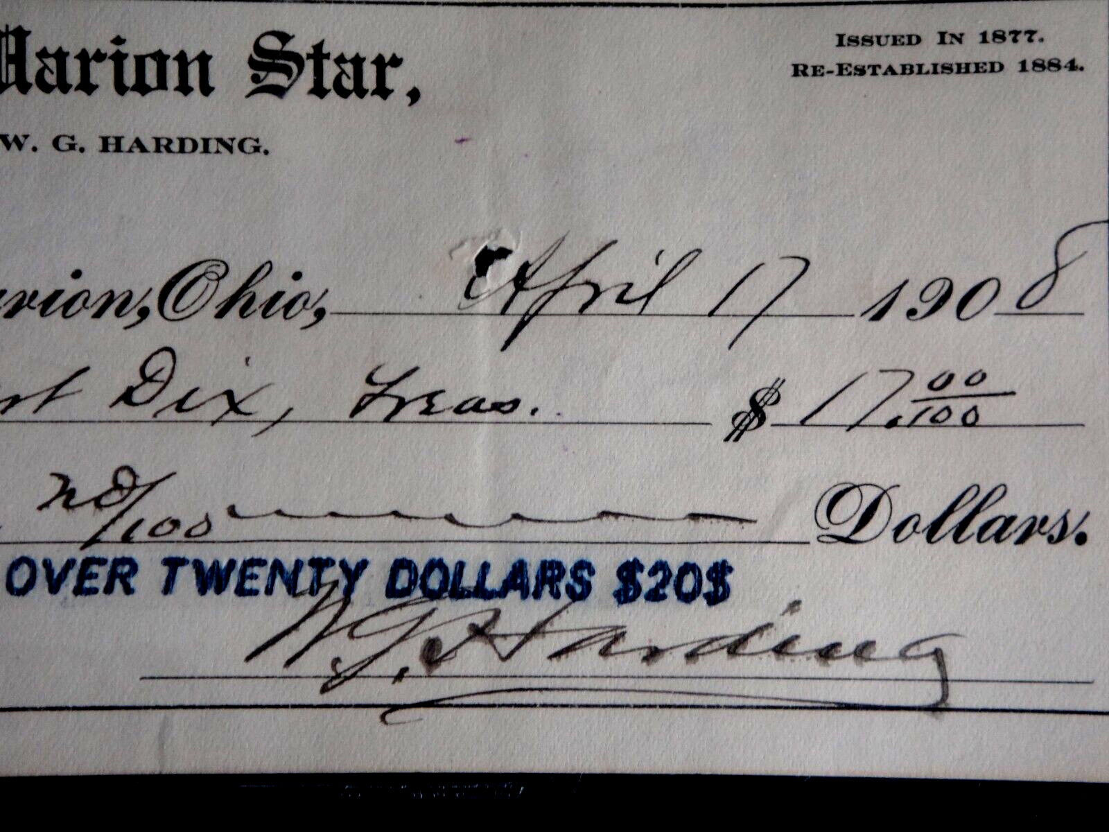 PRESIDENT WARREN HARDING SIGNED BECKETT | Grelly USA