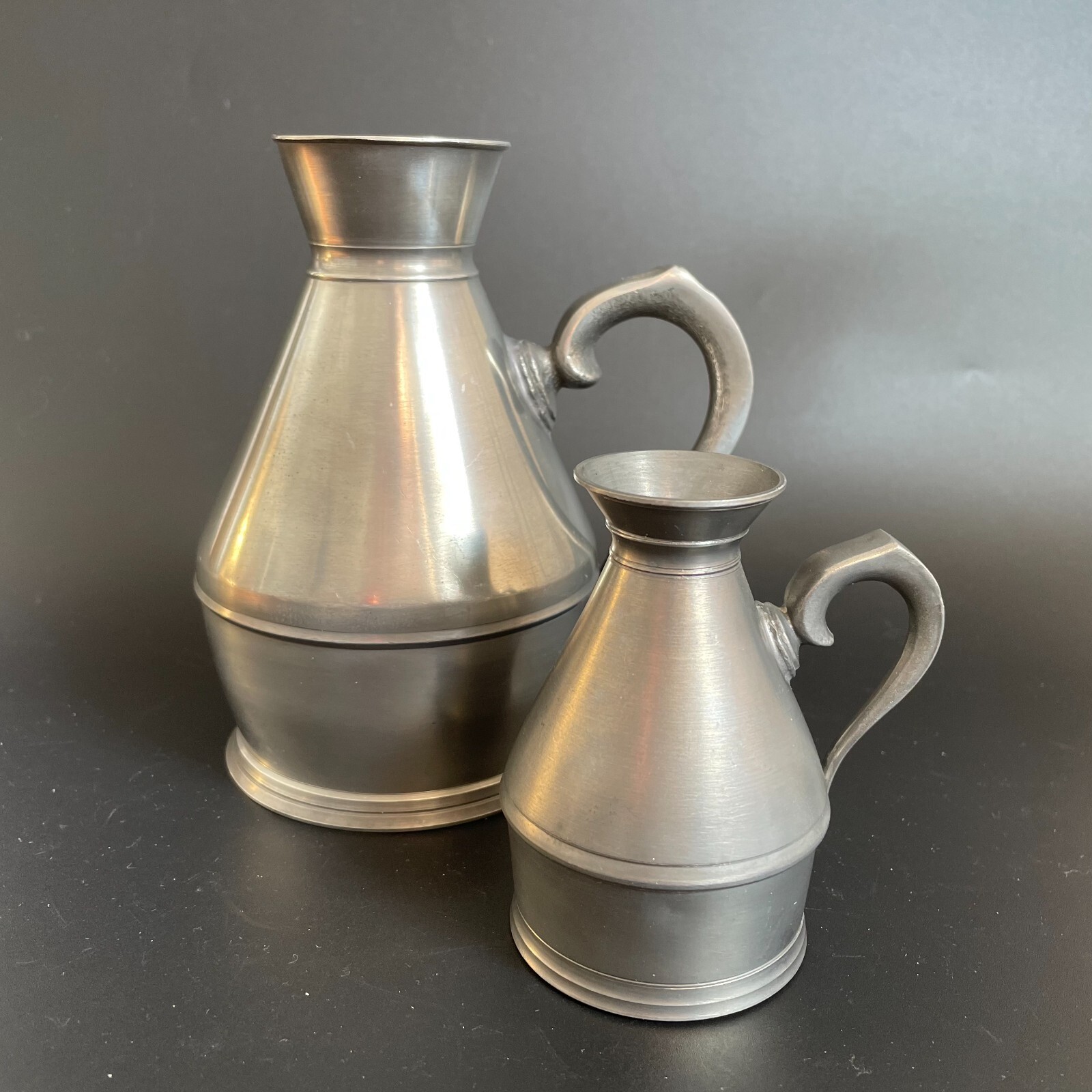 2 English Irish Haystack Pewter Measures A.E. Thomas Williams, Joseph ...