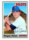 Wayne Comer autographed baseball card (Seattle Pilots) 1970 Topps #323 ...