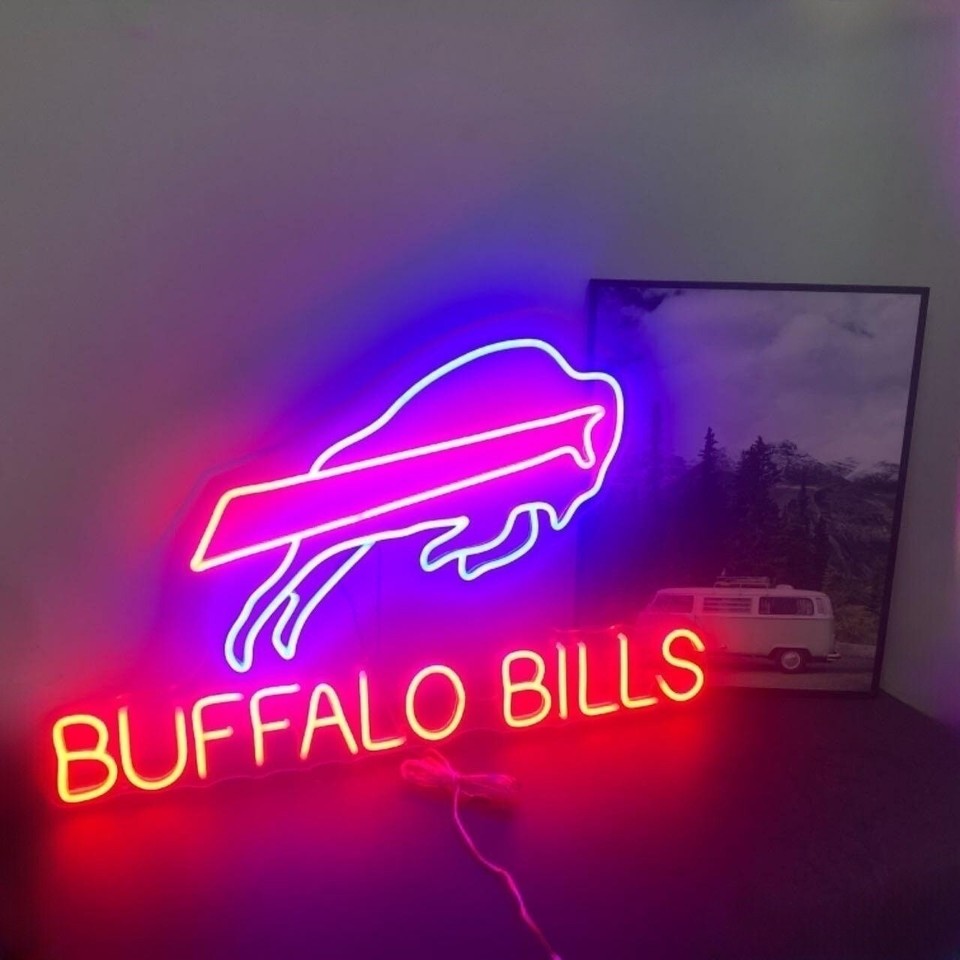 Buffalo Bills Neon SWall Art LED Lights Sign AmericanFootball Wall Art ...