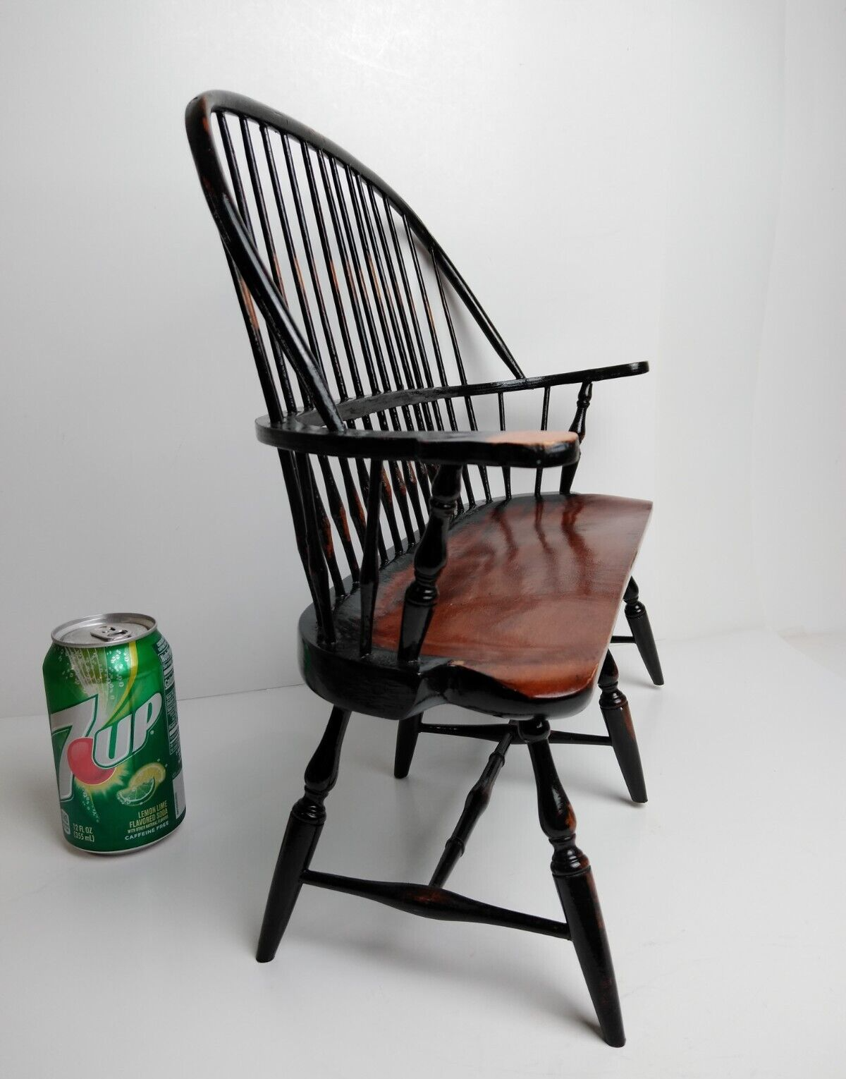 World Bazaar Inc. American Colonial Spindle Back Doll Size Wooden Bench ...