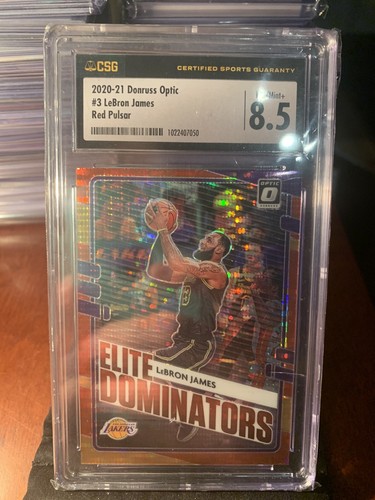 Lebron James 2020 Optic Elite Dominators Red Pulsar CSG 8.5 Lakers Cavs ...