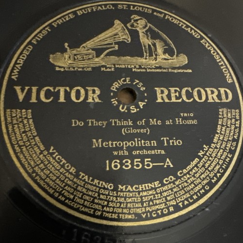Victor 78 RPM Metropolitan Trio / Will Oakland - Do They Think Of Me ...