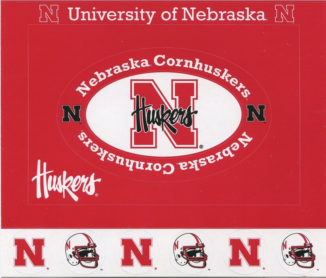 University of Nebraska Huskers NCAA Licensed Scrapbook Stickers Papers ...