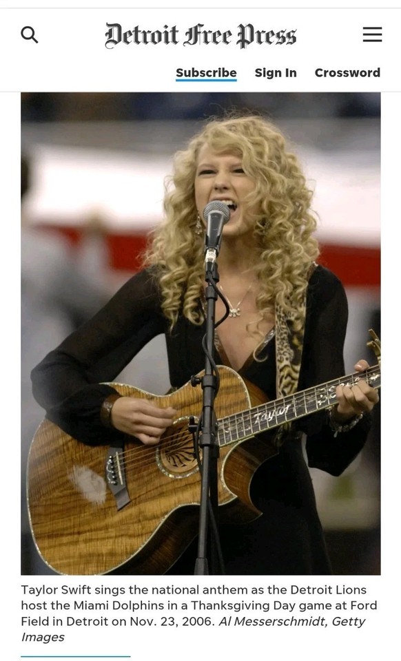 Taylor Swift National TV Debut NFL Ticket Stub Lions Dolphins 2006 ...