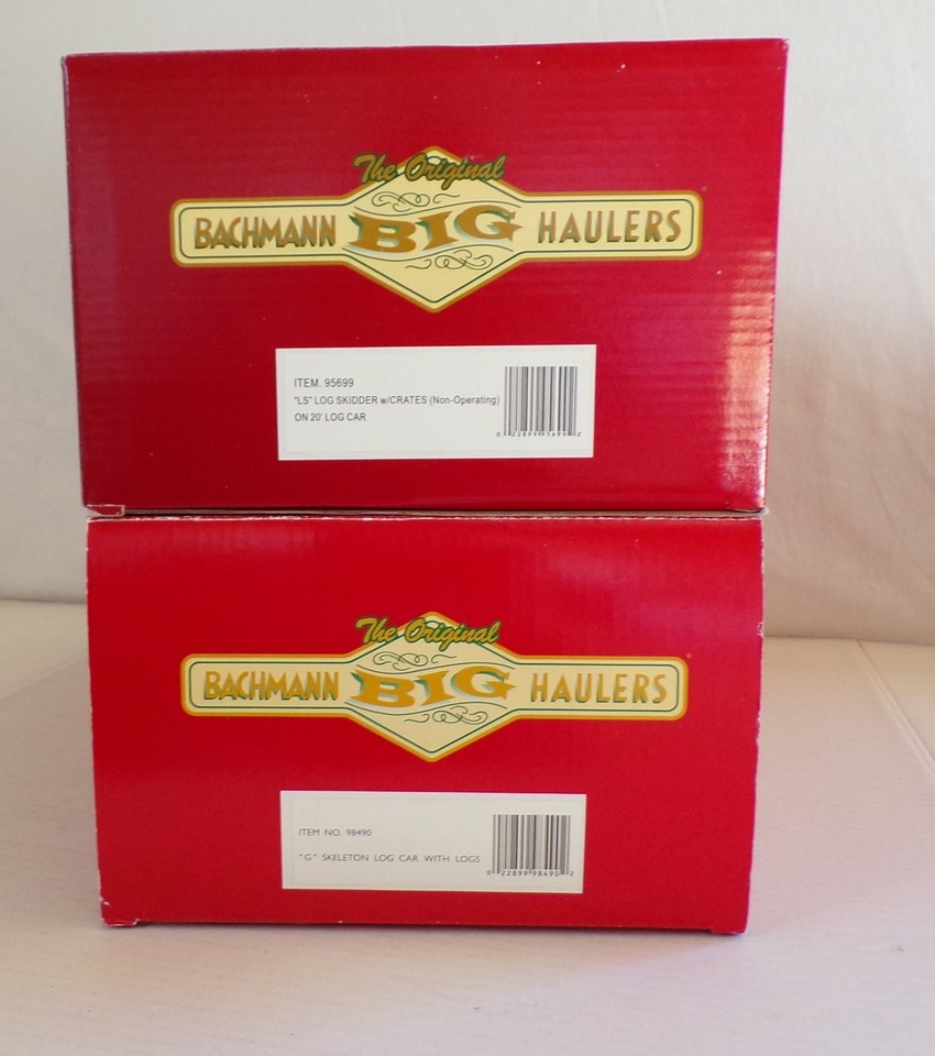 G Scale - Lot of 2 - Bachmann Log Skidder & Log Car w/Boxes, metal ...