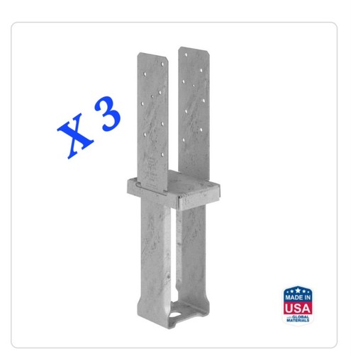 (3) Simpson Strong-Tie CBSQ46-SDS2HGD Galvanized Standoff Base 4x6 With ...