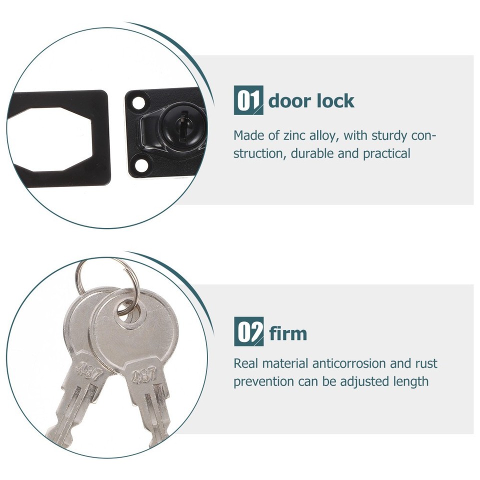 Key Locking Hasp Keyed Lock Deadbolt Locks Anti-theft Hasp for Small ...