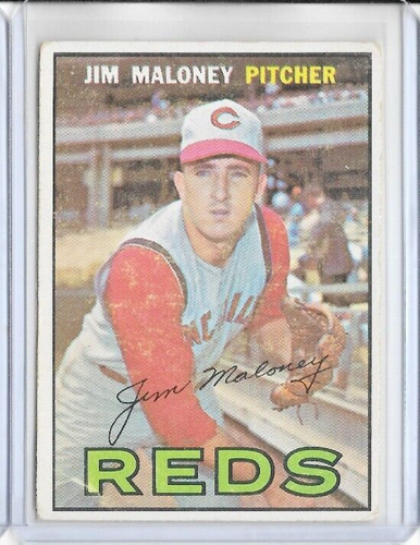 Jim Maloney Cincinnati Reds 1967 Topps MLB Baseball #80 | eBay
