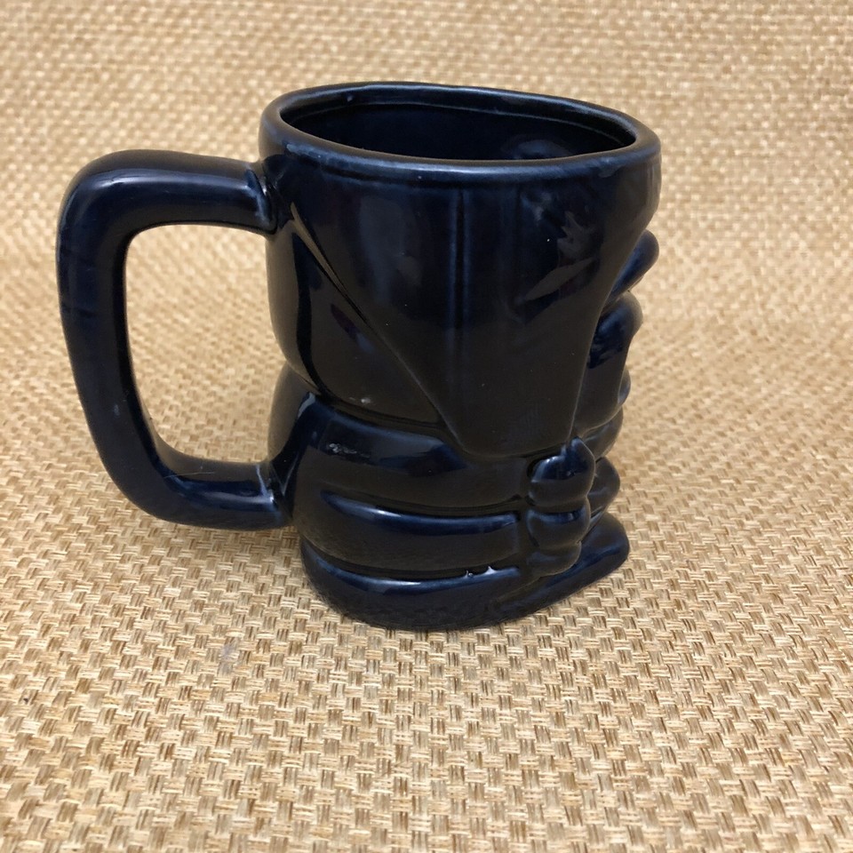Tiki Coffee Mug Cup Dark Blue Navy 4 in Tall Hawaii Polynesian Luau 12 ...