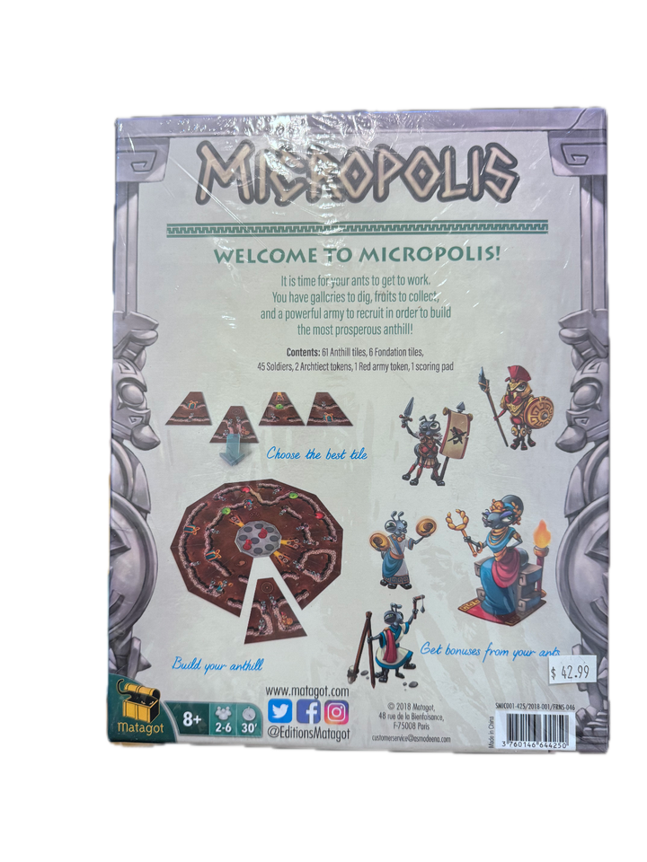 Micropolis Board Game - Matagot Classic Strategy At It’s Finest - NEW ...