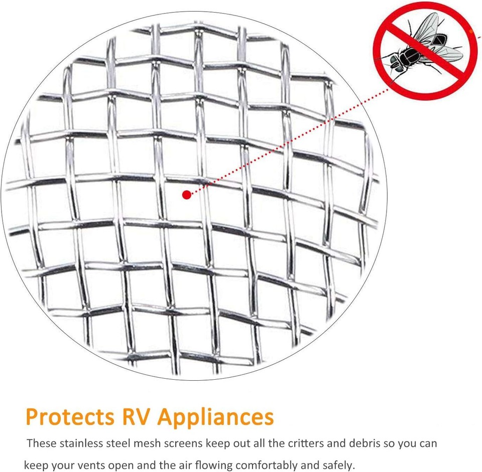 RV Furnace Screen for Water Heater Vent Cover, Stainless Steel Mesh | eBay