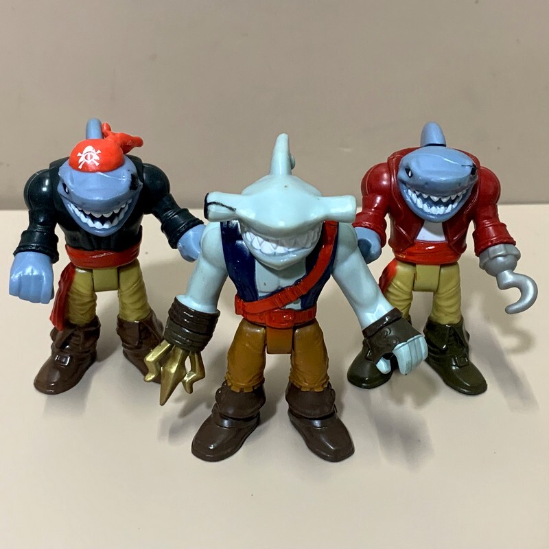 7pcs Imaginext Pirate Adventures Shark Captain Hook Nemo Dave Jones ...