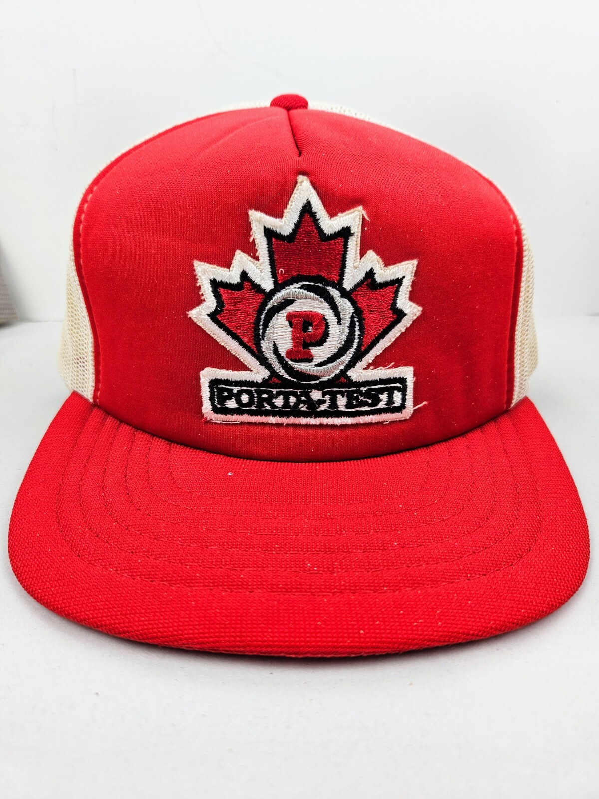 Vintage Porta Test Maple Leaf Canada Patch Trucker Ha… - Gem