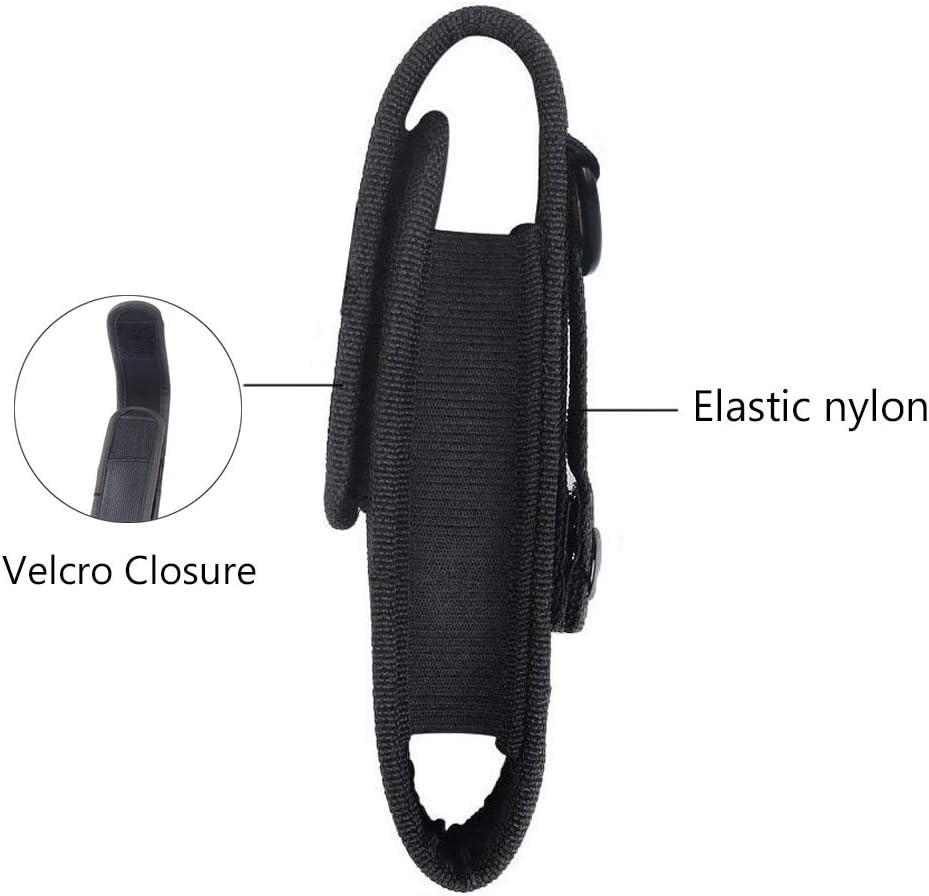 2 Pcs Flashlight Holster Pouch Holder Flash Light Belt Pouch Carry Case ...