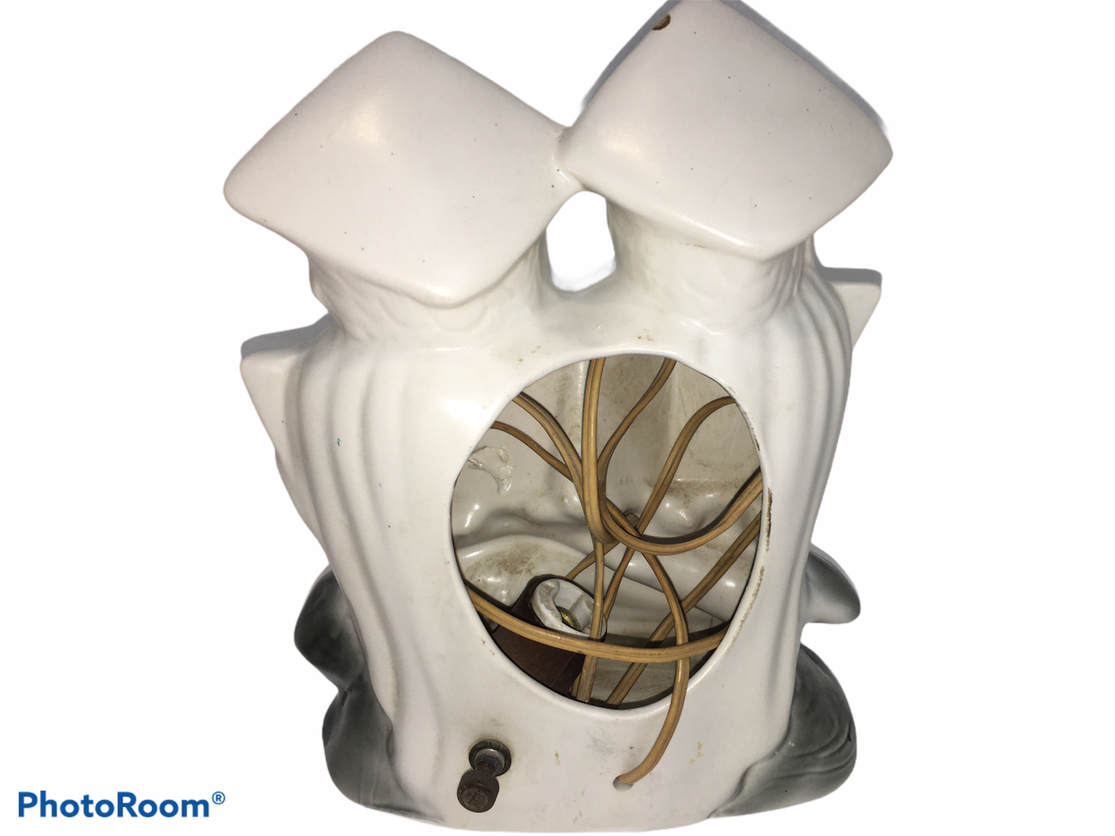 Vintage Mid Century Ceramic TV Lamp Light Wise Owls in Graduation Caps ...