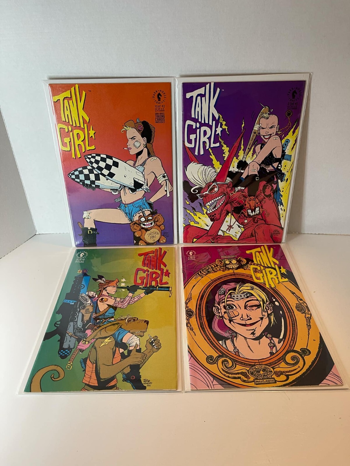 Tank Girl #1-4, 1991 Dark Horse Comics, W/ trading cards Jamie Hewett ...