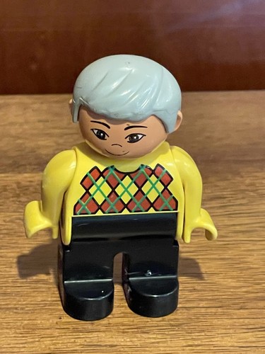 Lego Duplo Asian grandfather man gray hair rare HTF | eBay
