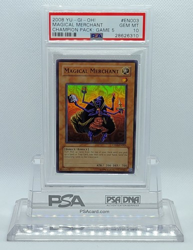 YUGIOH CP05-EN003 MAGICAL MERCHANT SUPER RARE HOLO FOIL CARD PSA 10 GEM ...