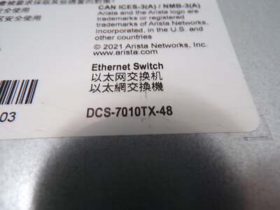 Arista DCS-7010TX-48 48x 10/100/1000 RJ45 4 x 25G SFP Switch | eBay