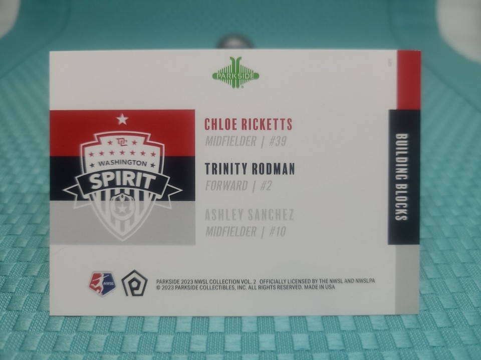 2023 NWSL Parkside V2 Building Blocks Trinity Rodman Chloe Ricketts Ash ...