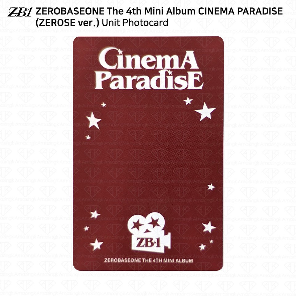 ZEROBASEONE ZB1 4th Mini Album CINEMA PARADISE Zerose Ver Photocard ...