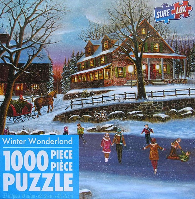 Winter Wonderland Ice Skating Sure-Lox 1000 PC Jigsaw Puzzle Family ...