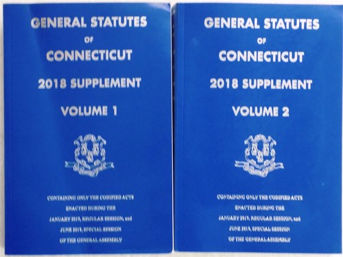 General Statutes of Connecticut 2018 Supplement Volume 1 and 2 Never ...