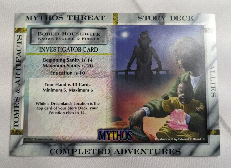 MYTHOS CCG Coal Miner/Bored Housewife Investigator EXC Chaosium 1997 | eBay