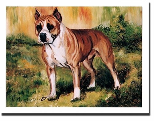 American Staffordshire Bull Terrier Profile Notecards 6 Note Cards Ruth ...