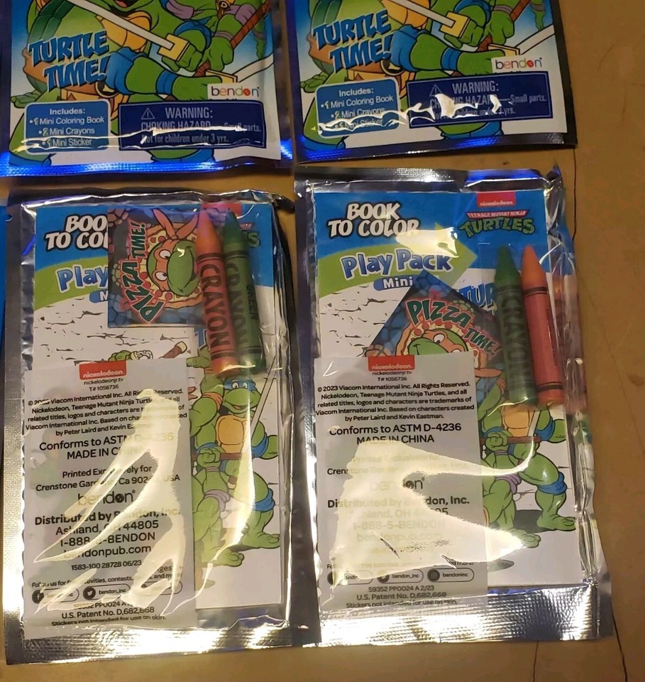 Teenage Mutant Ninja Turtles Pack Party Favors 8 Pc New Coloring Book ...
