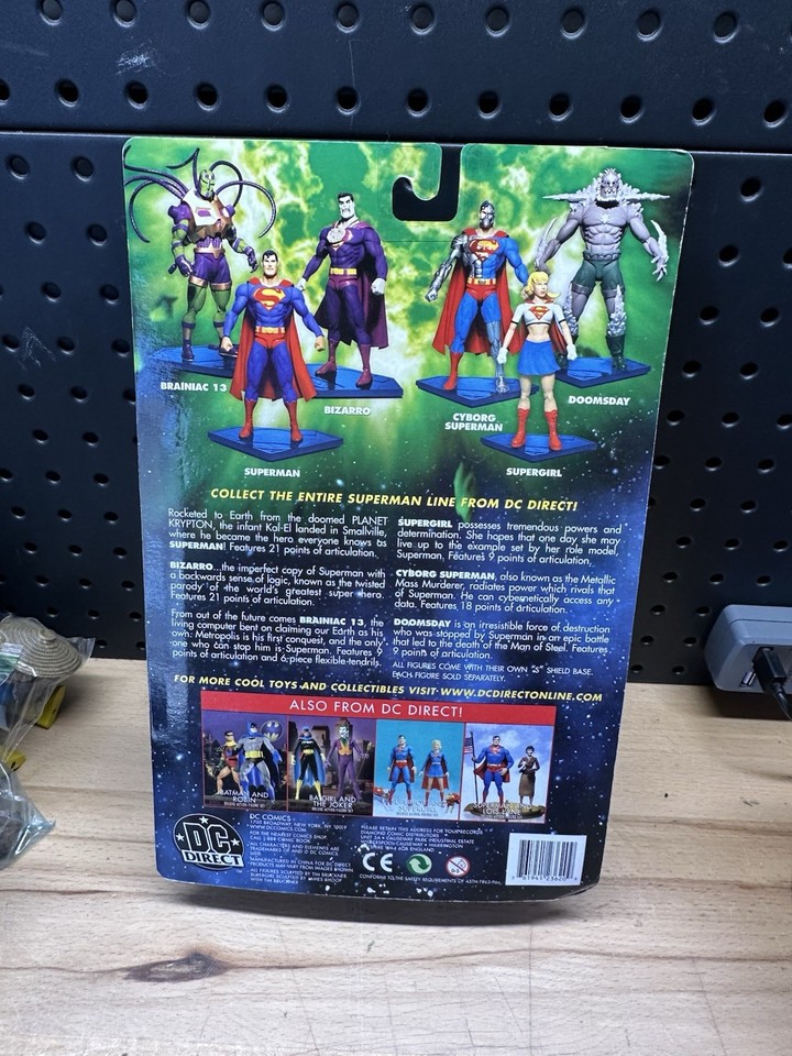 Vintage DC Direct Superman Series 1 Brainiac 13 Action Figure 2003 New ...