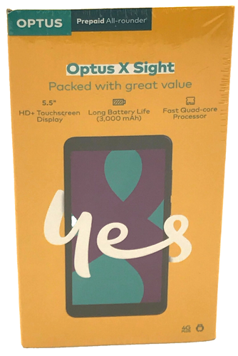 Alcatel Optus X Sight 16GB Prime Black 4G Smartphone 16GB - Brand New ...