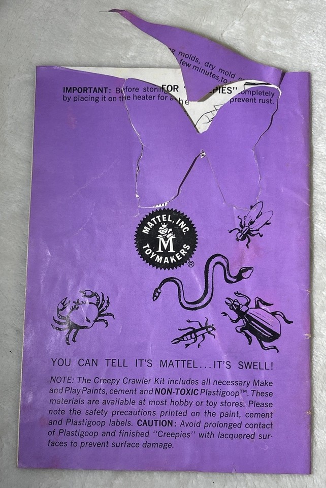 Mattel Creepy Crawlers Thingmaker Toy 1964 Vintage W/ Box Molds ...