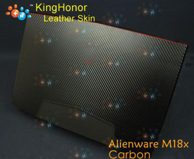 KH Carbon fiber Leather Sticker Skin Cover for Alienware M18x R1 R2 ...