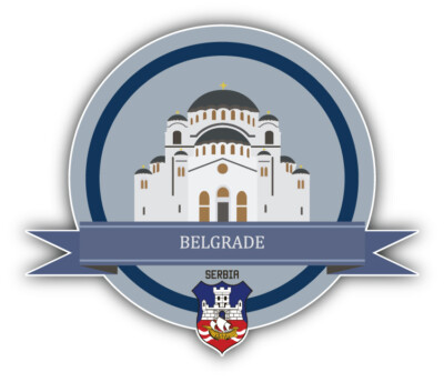 Belgrade Serbia Coat Of Arms Travel Emblem Car Bumper Sticker Decal ...