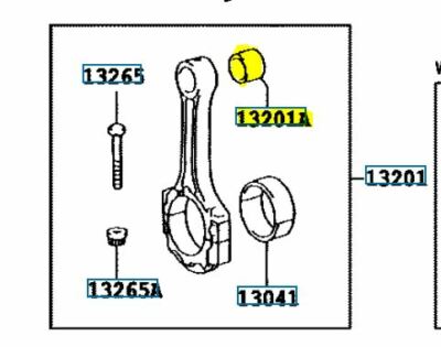 90999-73129 Genuine Toyota Bush (For Connecting Rod Small End ...