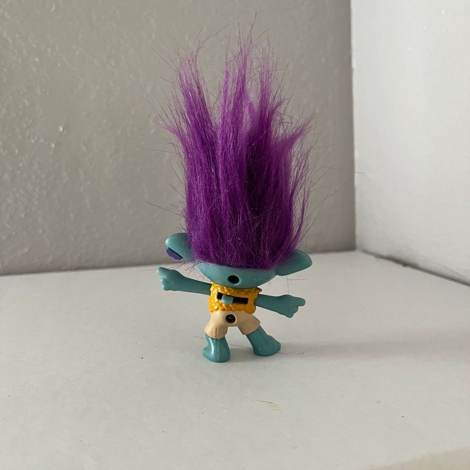 Trolls Movie Branch Action Figure Purple Hair Teal Character Toy ...