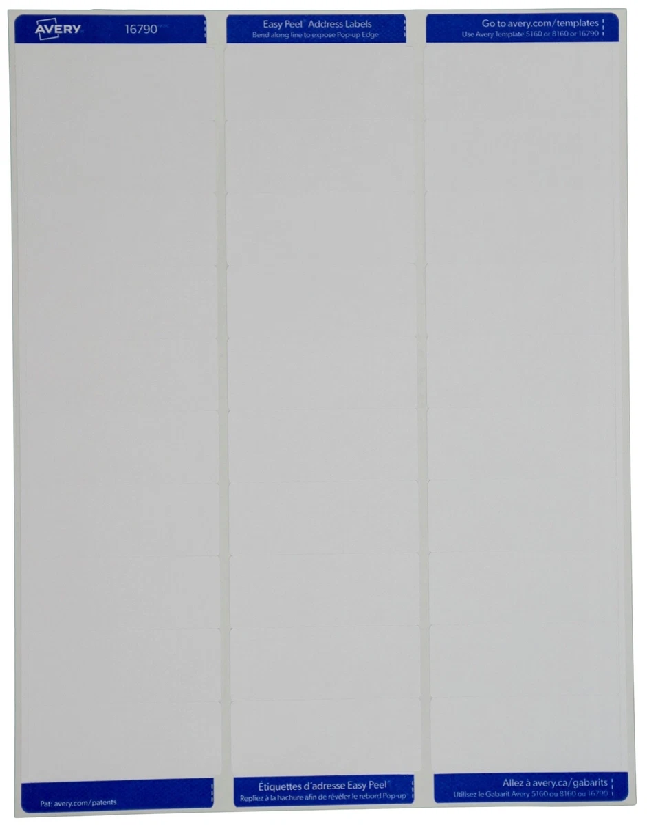 Avery Address Label Template 8160