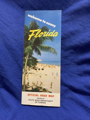 Welcome to Sunny Florida Official Road Map 1956 #E4 | eBay