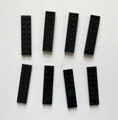 LEGO 2x8 BLACK PLATE (8 pieces) #3034 Dots Building Blocks Parts | eBay