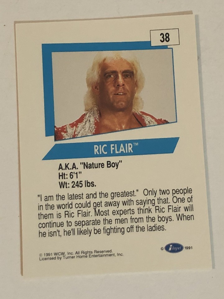 Ric Flair WCW Trading Card World Championship Wrestling 1991 #38 | eBay