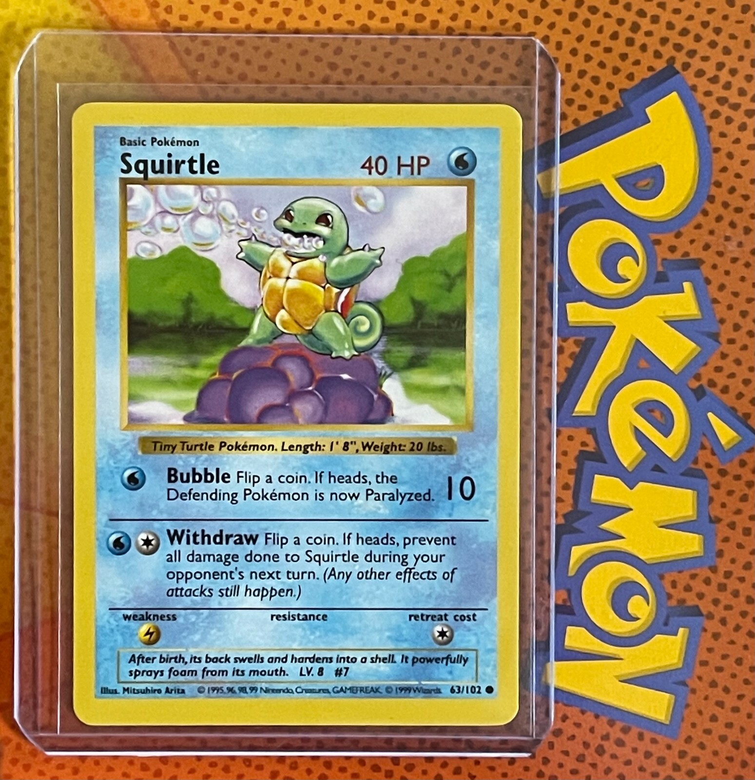 Squirtle 63/102 SHADOWLESS Base Set 1999 Wizards Pokemon Card | eBay