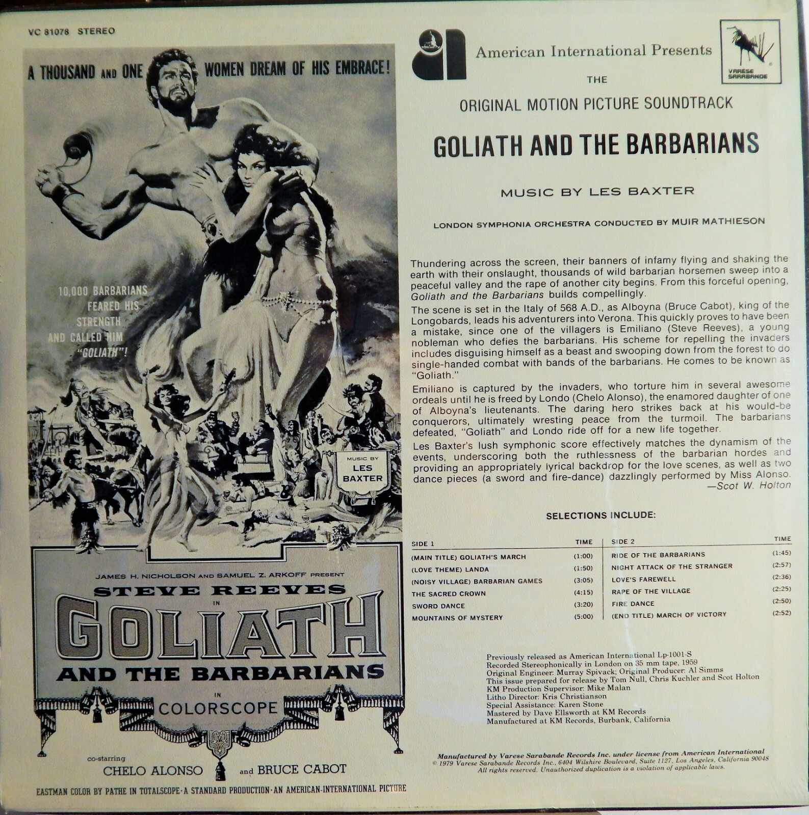 GOLIATH & THE BARBARIANS (1959 LES BAXTER) 79 RELEASE MINT SOUNDTRACK ...
