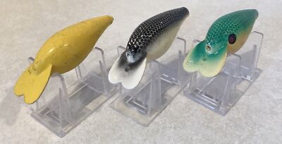 LOT OF 3 Uncle Asher Wood Cedar Woodchopper Lure ASSORTED COLOR Plugs 1 ...