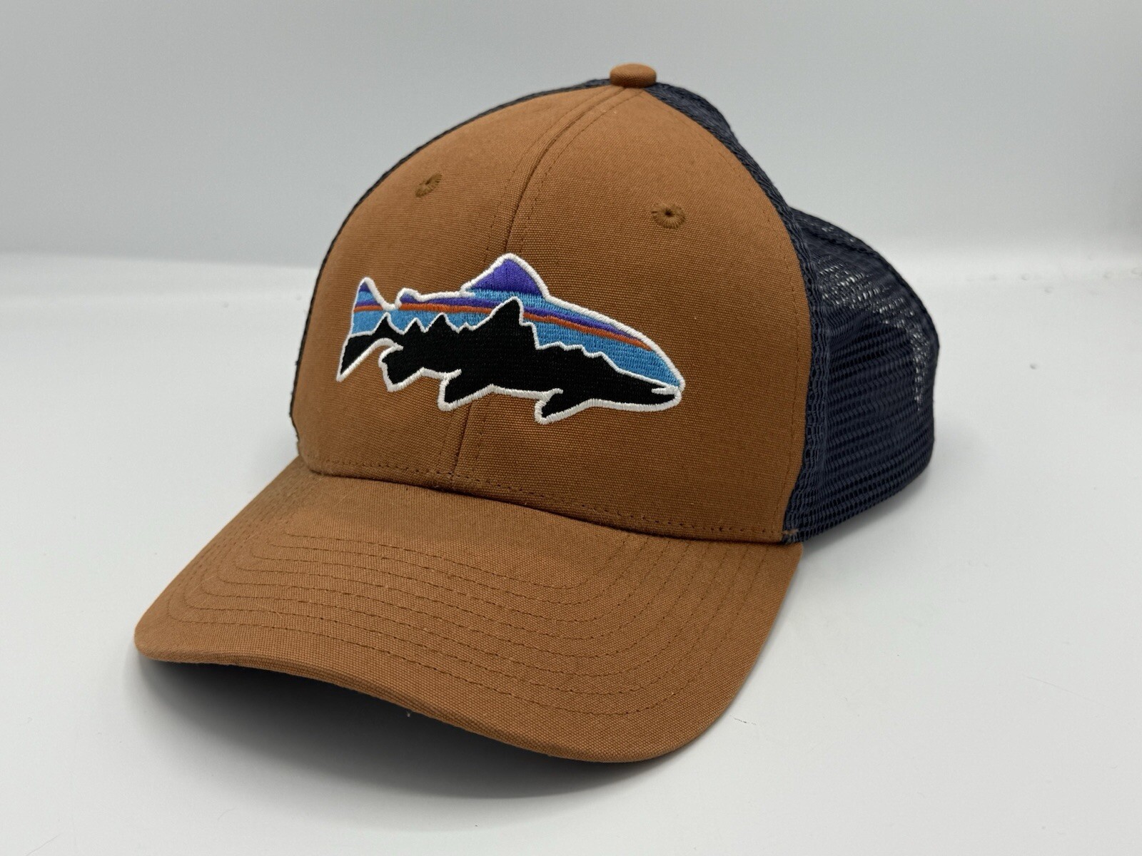 Patagonia Fitz Roy Trout Fish Logo Fishing Trucker Me… - Gem