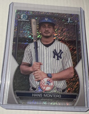 2023 Bowman Chrome Hans Montero 1st Shimmer BCP-173 Yankees | eBay