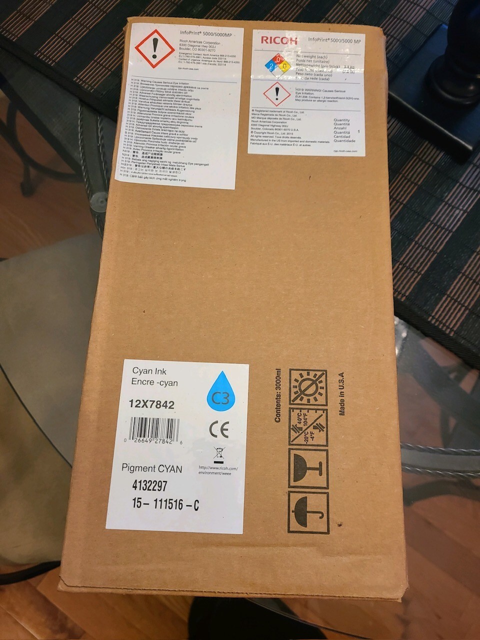 Ricoh, Cyan Ink, C3 12X7842 for InfoPrint 5000/5000 MP (OEM / New) | eBay