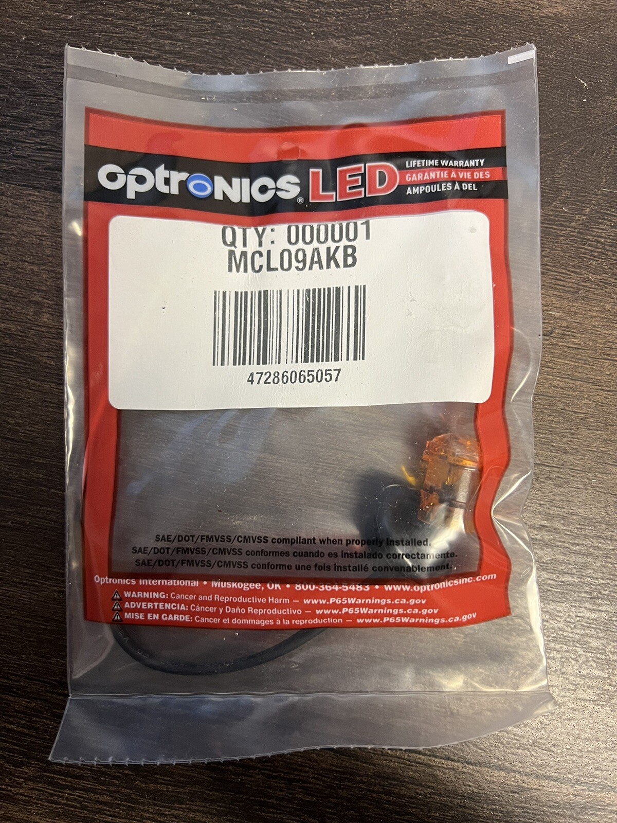 Optronics LED MCL-11AKB Amber 3/4in Uni-Lite Marker/ Clearance | eBay