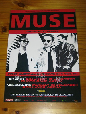 MUSE - SIGNED AUTOGRAPHED 2017 Australia Tour Poster - Laminated | eBay